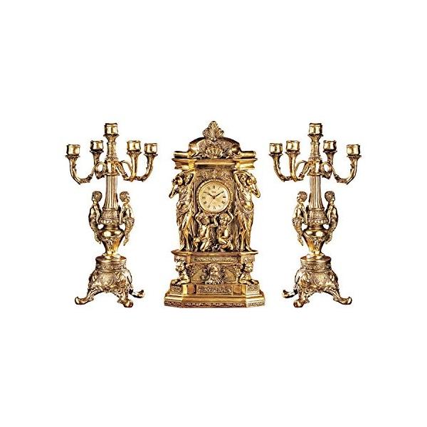【商品名】Design Toscano Inc Chateau Chambord Clock and Candelabra Ensemble 【カテゴリー】ホーム：インテリア