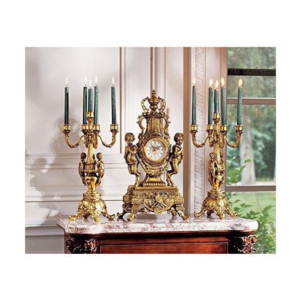 【商品名】Design Toscano Inc Chateau Beaumont Grand Clock and Candelabra Ensemble 【カテゴリー】ホーム：インテリア