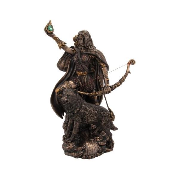 【商品名】ブロンズ風 北欧神話の女神 スカジ 彫像 バイキング / Bronzed Finish Norse Goddess Skadi Statue Viking  【カテゴリー】ホビー:フィギュア・コレクタードール