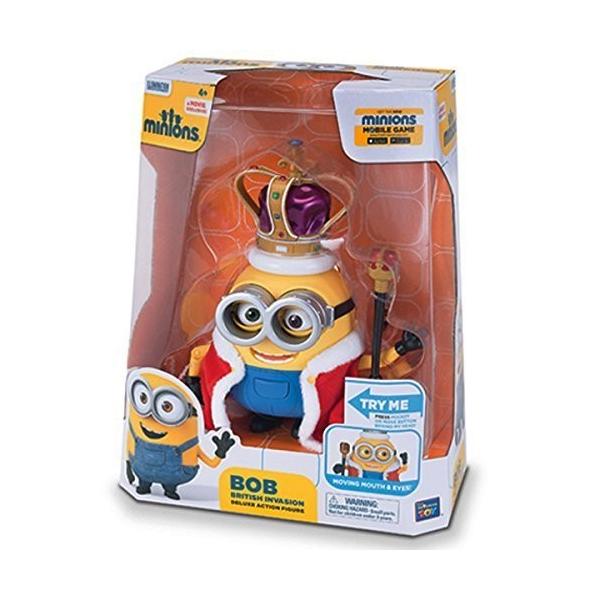 【商品名】Minions - Bob British Invasion - King Bob by Thinkway Toys 【カテゴリー】おもちゃ:ロボット・ソフビ人形