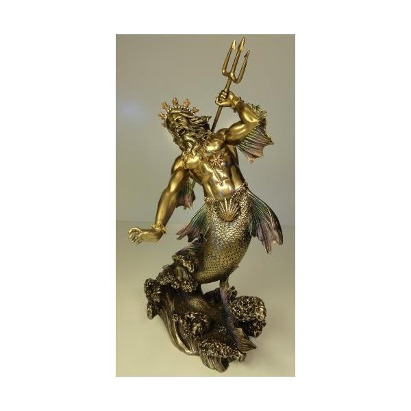 【商品名】Unicorn Studios WU70787A4 Poseidon - God of The Sea Cold Cast Bronze Figurine  【カテゴリー】DIY・工具:ガーデン