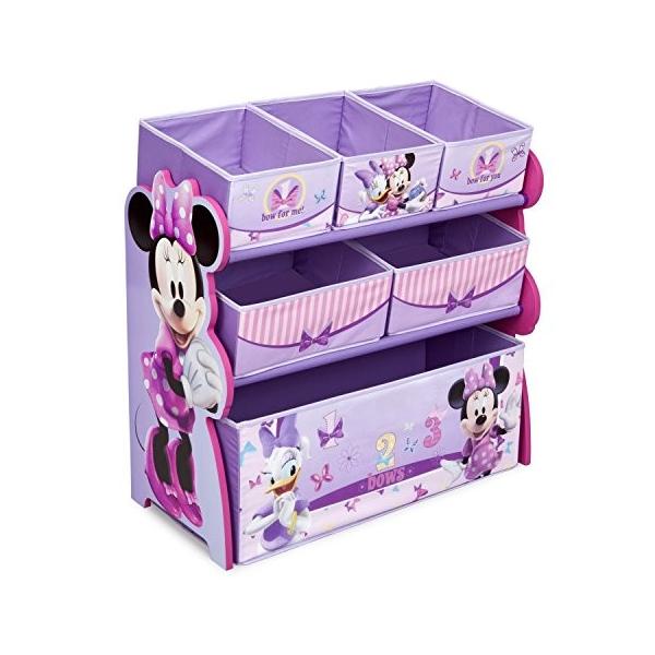 【商品名】Disney ディズニー ミニー＆デイジー　たくさん収納できる！収納ラック おもちゃ箱（6ケース）  【カテゴリー】おもちゃ:ロボット・ソフビ人形