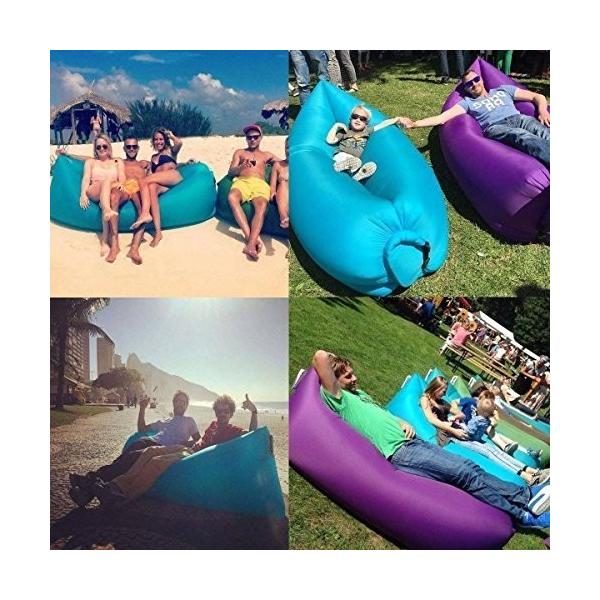 【商品名】CAMTOA Outdoor Inflatable Lounger,Convenient Nylon Fabric Beach Couch Sofa with Compression Air Bag - 330-440lb Bea...