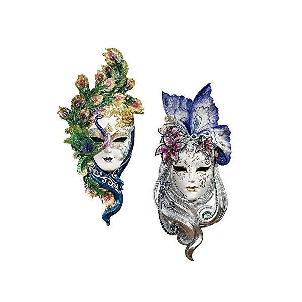 【商品名】Design Toscano Inc Mask of Venice Wall Sculpture: Peacock Butterfly Masks 【カテゴリー】ホーム:インテリア