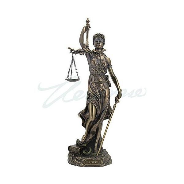 【商品名】Cold Cast Bronze Cardinal Virtues Our Lady of Justice Statue Figurine, 11 3/4 Inch by Studio Collection by Veronese...
