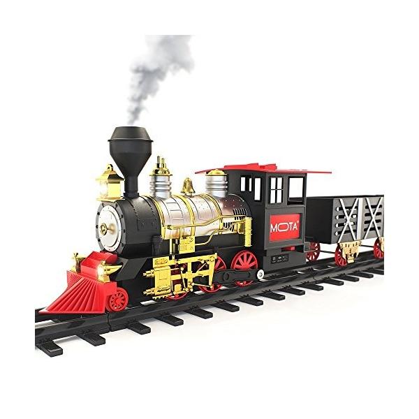 【商品名】MOTA Classic Holiday Christmas Train Set with Real Smoke - Authentic Lights, and Sounds - A Full Set with Locomotiv...