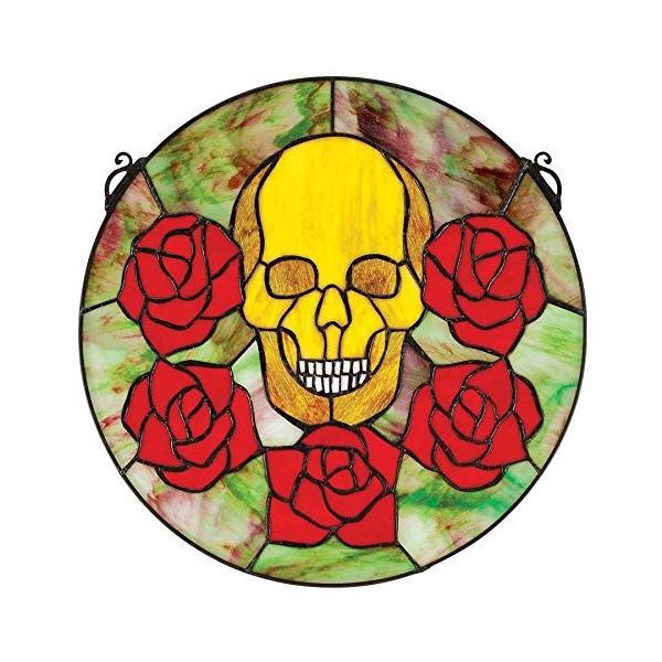 【商品名】Design Toscano Beauty and Decay Gothic Skull Stained Glass Window 【カテゴリー】ホーム:インテリア