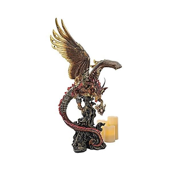 【商品名】Design Toscano Lash, Scourge of The Dark Scale Gothic Dragon Statue, Large, Greystone 【カテゴリー】ホーム:インテリア