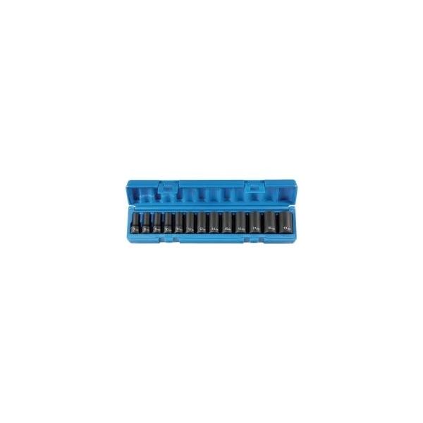 【商品名】13 Piece 3/8" Drive Semi Deep 6 Point Metric Impact Socket Set by Grey Pneumatic 【カテゴリー】DIY・工具:作業工具