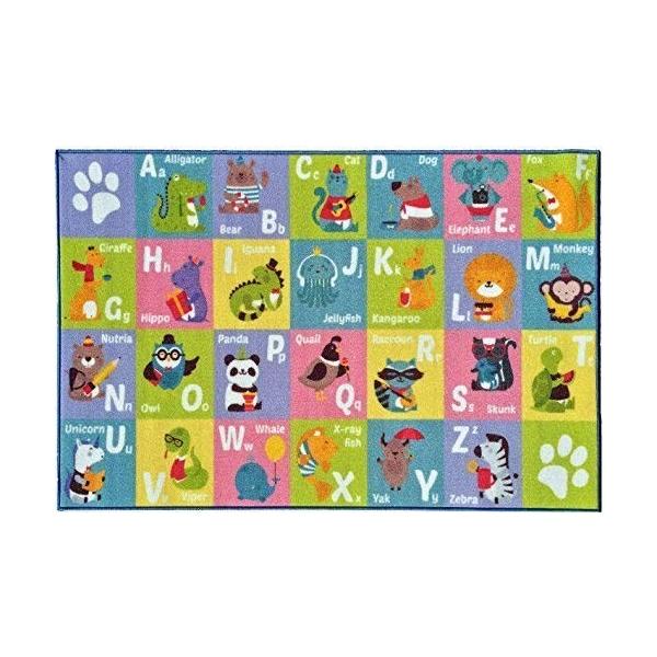 【商品名】Kev &amp; Cooper Kev &amp; Cooper Playtime Collection ABC Alphabet Animal Educational Area Rug 3'3 x 4'7 K【カテゴリー】おも...