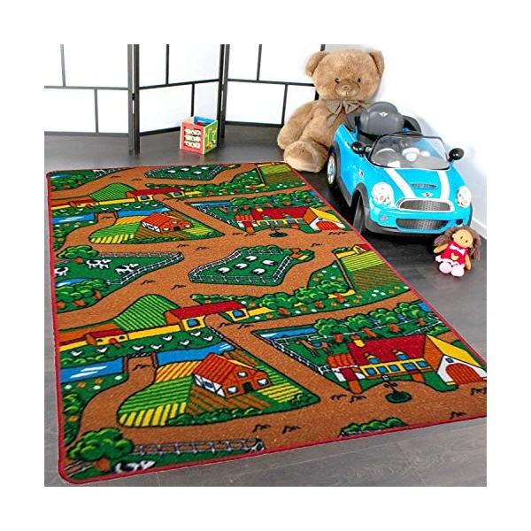 【商品名】Mybecca Mybecca Kids Rug Farm 2 3' X 5' Children Area Rug for Playroom &amp; Nursery Non Skid Gel Back【カテゴリー】おもちゃ:お...