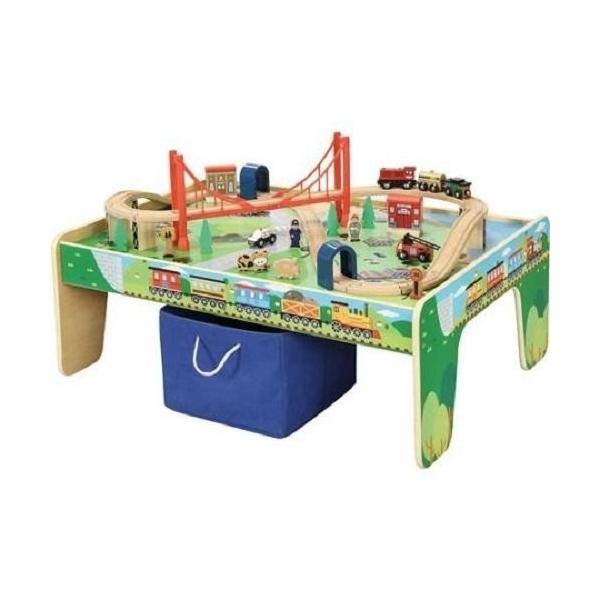 【商品名】Maxim Railroad Wooden Activity Table with 50 Pc Train Set Compatible with Thomas the Train by Maxi【カテゴリー】おもちゃ:ロボット・...