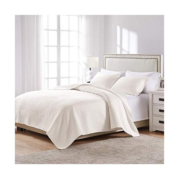 【商品名】Greenland Home Vashon Twin Quilt Set, Ivory 【カテゴリー】ホーム:インテリア