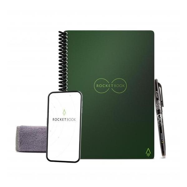【商品名】 Rocketbook (ロケットブック) スマート再利用可能ノートブック - ドットグリッド 環境に優しいノートブック Pilot (パイロット) フリクションペン1本とマイクロファイバークロス1枚付き - テレストリアルグリー...
