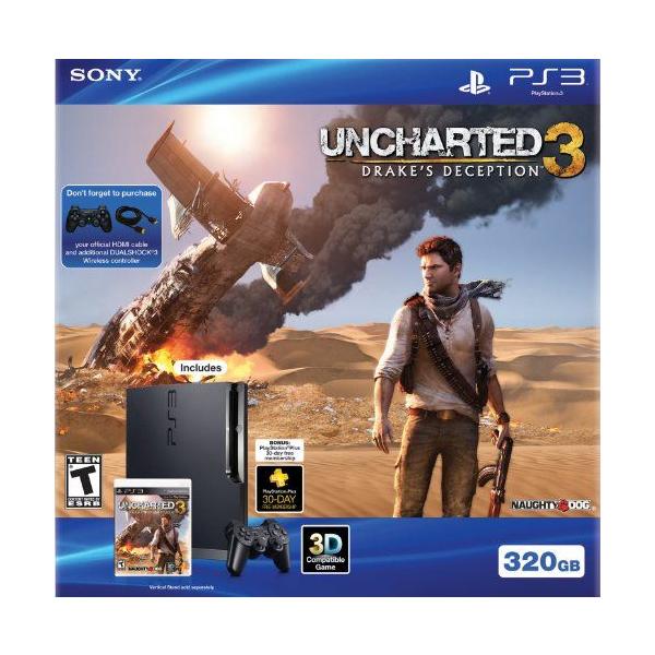 【商品名】PlayStation3 (320GB) チャコールブラック Uncharted 3 Bundle ( 北米版）　平行【カテゴリー】ゲーム:アクションアドベンチャー