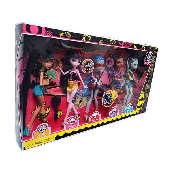 【商品名】Monster High モンスターハイ Gloom Beach Doll 5Pack Cleo de Nile, Draculaura, Clawdeen Wolf, Franki【カテゴリー】ホビー:人形・ドール