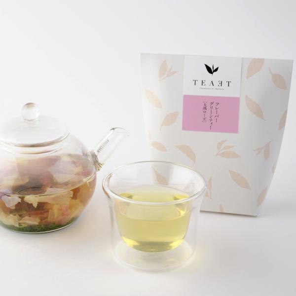 商品名：TEAET フレーバーグリーンティー（ローズ）原材料：緑茶,ばら内容量：5g×3包賞味期限：パッケージに記載 産　地：鹿児島県志布志市有明町