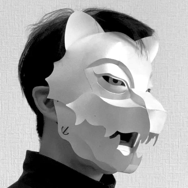 ハサミ不要。ゴム紐＋組立解説書つき。顎の動きをよく広い、簡単に大きく口が動きます。※紙製ですから強度はありません。湿気や水濡れにも弱いのでご注意ください。※在庫が無い場合は、受注生産となりますが、長くはお待たせいたしません。納期はメールにて...