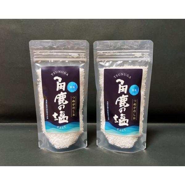 原材料：敦賀の海水、160ｇ/袋、ファスナー付き袋入りで保存しやすいです。※３袋までは同梱できます。角鹿は敦賀の古称。敦賀の海水を伝統的な平釜炊き10日間。ミネラル豊富でまろやかな味の塩が出来上がります。甘みのつよい、素材の味を引き立てる最...