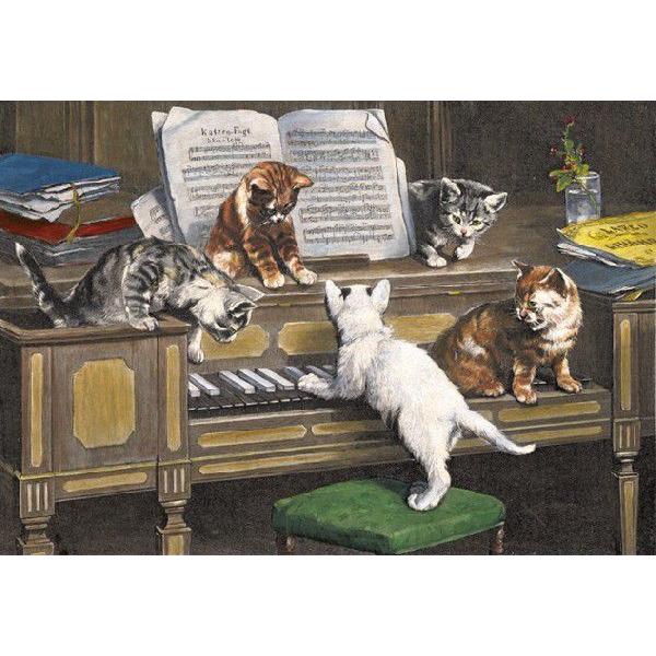 アドベントカレンダークリスマスまでの24日間、順番に小窓をめくっていく12月のクリスマス専用カレンダーサイズ　約　38　X　26cm原産国　ドイツモチーフ　ネコ