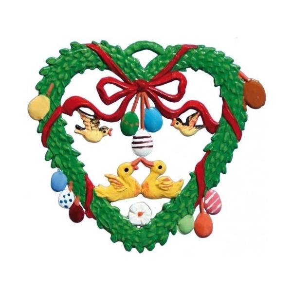 サイズ　約　6 　ｃｍ原産国　ドイツ/ディーセン製造　　ウィルヘルム・シュヴァイツァー工房原材料　錫完全な手描き作品の為、掲載写真とお届け作品の色パターンが違う場合がございます。