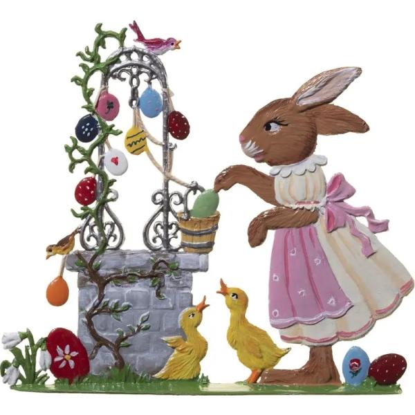 サイズ　約　 10x9ｃｍ原産国　ドイツ/ディーセン製造　　ウィルヘルム・シュヴァイツァー工房原材料　錫完全な手描き作品の為、掲載写真とお届け作品の色パターンが違う場合がございます。