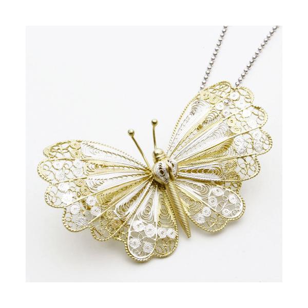 熟練職人(DANILO MINGALDI)による手作りペンダント兼用ブローチ。■イタリア製■素材：シルバー925（ゴールド、ロジウム仕上げ）●大きさ約6cm×4cm●チェーンの長さ約50cm、引輪式、シャダン式（ブローチ）