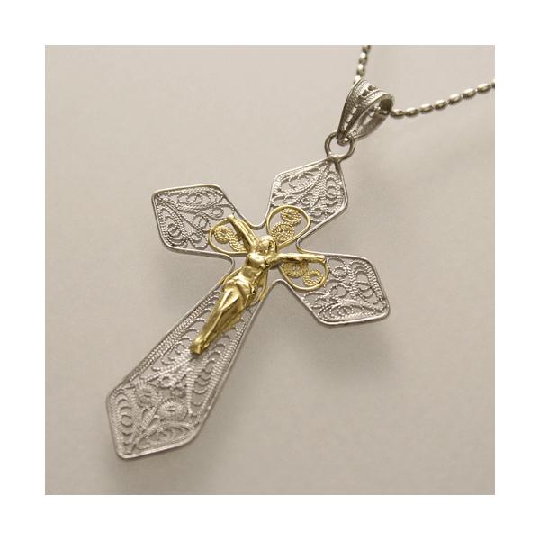 熟練職人(DANILO MINGALDI)による手作りペンダント。■イタリア製■素材：シルバー925（ゴールド、ロジウム仕上げ）●大きさ約45mm×31mm●チェーンの長さ約50cm、60cmよりらお選びください、引輪式