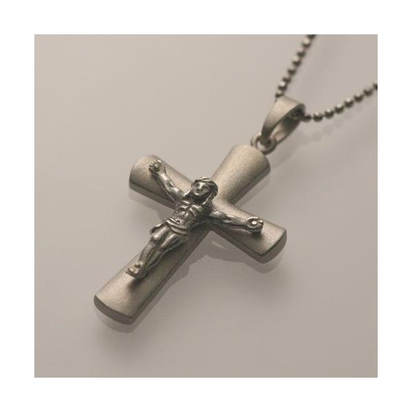 消費税込●イタリア製カットボールチェーン付き●シルバー925を贅沢に使用した、粋なドイツ製キリストペンダント。トップの大きさ約縦33×横23mm（バチカン込約43mm）、クロス艶消し仕上げチェーンもシルバー925をロジウム仕上げにし、イタリ...