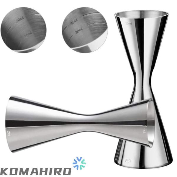 容量30/45/60ml、内側にも目盛りがあり、目盛りが見やすく、女性でも握りやすい大きさ、安定感、握りやすさがです高級ステンレス鋼製の一体型カップ。ロングカップの表面は研磨され、エッジは滑らかで、一級品の質感を備えている飲み物のミキシング...