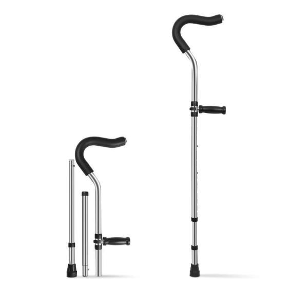 松葉杖 F型 2本セット 折りたたみ 杖 衝撃吸収杖 スプリングダンパー 160-185cm身長に最適な~震杖 伸縮式