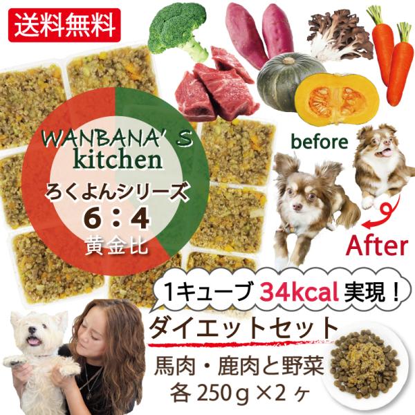 ろくよんシリーズ　馬肉■内容量　約40ｇ　34.4kcal ×　6キューブ■原材料　馬肉、さつまいも、にんじん、かぼちゃブロッコリー、舞茸■冷凍保存で（製造日より）6か月保存可能。解凍後は冷蔵庫で保存して頂き2日以内にお召し上がりくださいね...