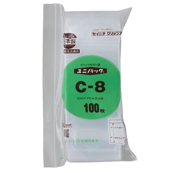 標準品の２倍で厚手のチャック付きポリ袋です。   チャックは開けやすく閉めやすい生産日本社のスタンダードチャック袋です！   フィルム厚は丈夫な0.08mmです。   同じシリーズの0.04mmで薄いと感じた時には、重量物にも適した0.08...