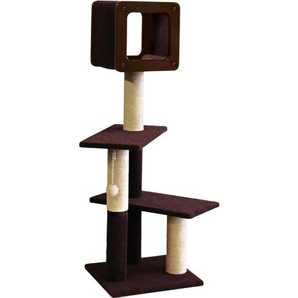 3段で高さ約120cmサイズで多頭でも可能なスクラッチ。・BOXの中に入ってゆったり落ち着けます。上にのることで見晴らし台としても使えます。・爪をみがいたあとゴミが出にくい縄の爪みがき柱と、爪にやさしいカーペットの爪みがき柱の2種類の柱を楽...