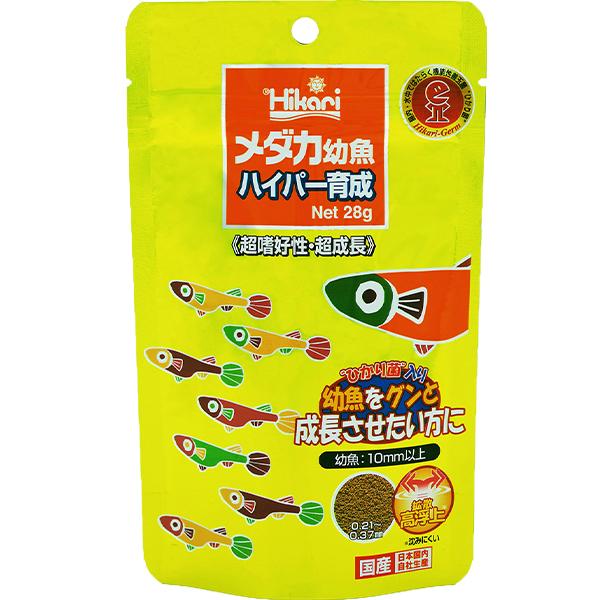 幼魚をグンと成長させたい方に。沈みにくい拡散高浮上性のメダカ専用飼料です【保証分析値】粗たん白質：48.0％以上、粗脂肪：12.0％以上、粗繊維：3.0％以下、粗灰分：15.0％以下、水分：10.0％以下【製造日からの賞味期限】36ヶ月【原...