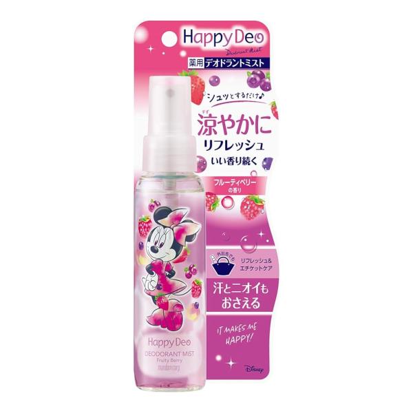 快適な使用感と 心地よく続く香りで 汗ケアをハッピーにじんわり汗・ニオイおさえて ふんわり香るデオドラントミスト◆商品特徴◆●2種の有効成分配合制汗成分が汗をおさえて、殺菌成分がニオイの発生を防ぐ●冷涼成分配合、ひんやり気持ちいい使い心地●...