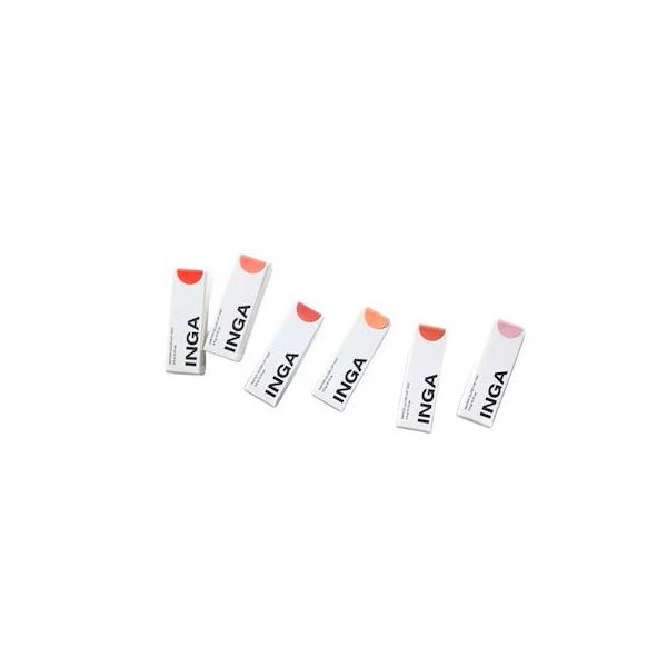 発色続く水彩リップINGA(インガ)ウォーターグロウ　リップティント商品説明滑らかなツヤ感を演出するグロッシーテクスチャー。カラーステイと保湿を同時に叶えます。
