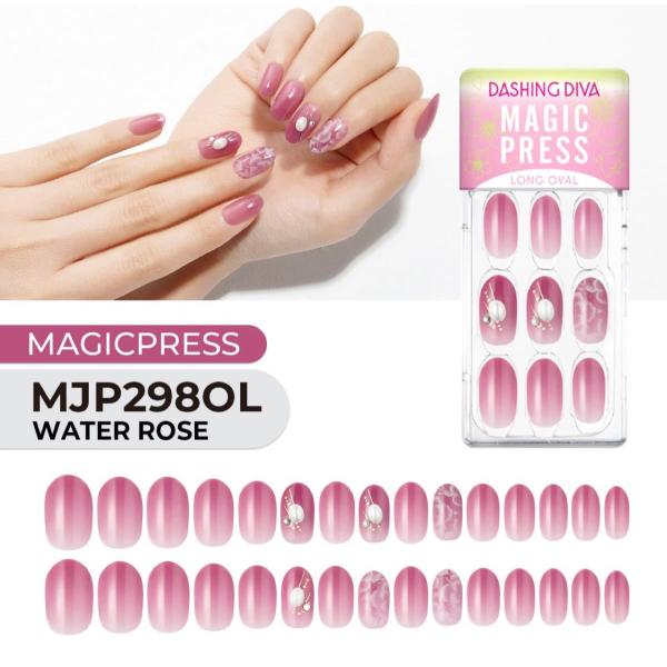 DASHING DIVA MAGIC PRESS（ダッシングディバマジックプレス）貼るだけ簡単、世界特許取得のジェルネイルチップ！全世界で2500万個以上を販売！スクエア、コフィン、ショート、オーバル、スティレット、ロングオーバル、ロングな...