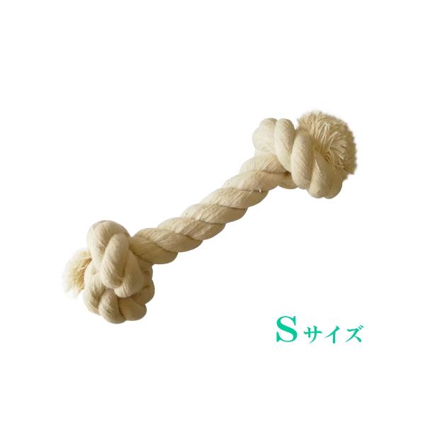 遊びながらワンちゃんの歯の健康維持に！遊びながらのストレス解消やしつけ効果にも！ほどよい硬さと弾力で満足な噛みごたえが歯茎のマッサージや歯垢を落とすのを助けますSサイズ●商品／15cm中央部ロープΦ（約）／1.5cm重量（約）38ｇ  素材...