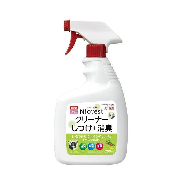 トイレや空間消臭に！そそうにすばやく！ケージや用品のお掃除に！自然の香りでトイレのしつけとイタズラ防止！消臭・除菌・洗浄（シナモンとレモングラスの香り）液性：中性容量：700ml規格：精製水、消臭成分（果実由来）、除菌剤、界面活性剤、シナモ...