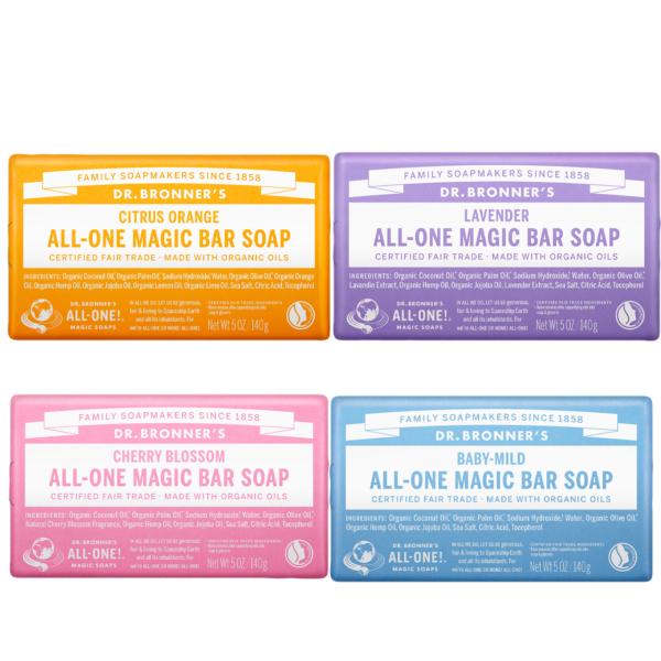 肌にやさしい、地球にもやさしい。ドクターブロナーの「マジックバーソープ」は、天然由来成分とオーガニックオイルを使用した多機能ソープ。顔・体・手・髪に使えるうえ、洗い上がりもしっとり。敏感肌の方にもおすすめです。【選べる4種の香り】・Citr...