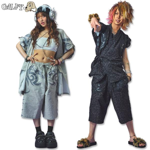 ■商品説明定番となりつつある部族長シリーズ。GALFY部族が着々と増えています。部族長甚平夏の定番 夏休み 花火大会 和服犬 DOG 刺繍ブランド：ガルフィー GALFY品番：152078カラー：#20 BLACK #10 O.WHITE素...