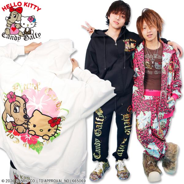 ■商品説明正規ライセンス商品、新品ですCANDY GALFYとハローキティ HELLO KITTYの夢のコラボレーション！まぢ一生仲子卍卍双子ちゃんなの＞＜ブランド：キャンディー ガルフィー CANDY GALFY品番：ロコギャル双子パーカ...