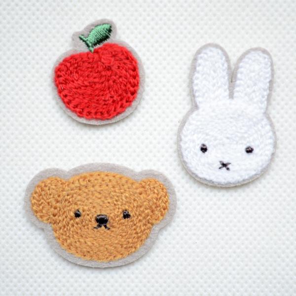 オランダの絵本作家・ディックブルーナの描くかわいいキャラクターたちが刺繍ワッペン・パッチに！ミニタイプのワッペンが3枚セットになっているので、小さい物(ランチバッグ・ティッシュケース・ハンカチなど)への目印に便利です。■サイズ(約)　タテ3...