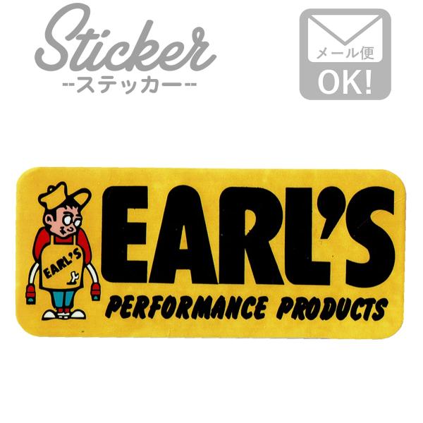 タテ3.0cm×ヨコ7.7cm アメリカ合衆国の会社「EARL'S PERFORMANCE PRODUCTS」からロゴステッカーの登場です！渋いデザインアメリカンなモーターレーシング系ロゴ&amp;イラストのステッカー(デカール)。ビニール...