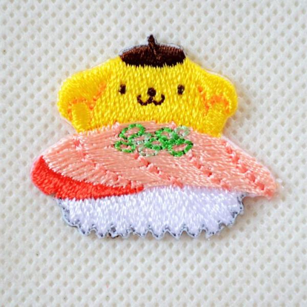 サンリオ(Sanrio)のこげ茶色のベレー帽がトレードマークの、ゴールデンレトリバーの男のコ、ポムポムプリンのかわいい刺繍ワッペン・パッチです。お寿司をモチーフにした可愛い新商品「さんりお寿司」が登場しました。100円玉より少し大きいくらい...