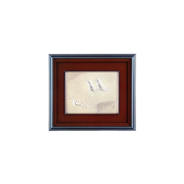 高岡銅器　額装品・パネル額装　文化勲章受章　日本芸術家会員　日本金工界の巨匠　帖佐美行　原型制作素材 銅製 額サイズ（センチ）　約４０．５×約４６．０精微な描写から生まれる、オリジナルティに富んだ表現。一つ一つに幻想的な世界を描き出す帖佐美...