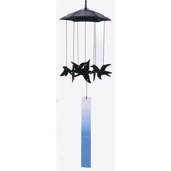 高岡銅器　風鈴動物風鈴：思わず笑みがこぼれるような表情や、まあるく温かみのあるフォルムなど、動物には人の心を穏やかにする力があるようです。　そんな愛らしい動物たちをモチーフにした心和む風鈴です。サイズ（ミリ）：傘：約１６０×１４０×４５　鈴...