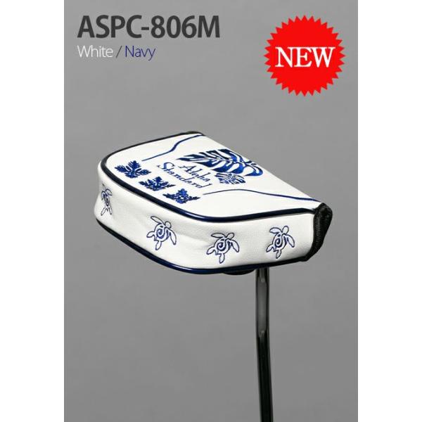 アロハスタンダード Aloha Standard ASPC-806M ピン型パターカバー White/Navy ホワイト/ネイビー新品！全シリーズ対応のマレット型パターカバーです。マグネット開閉式で センターシャフト・レフティにも対応。LO...