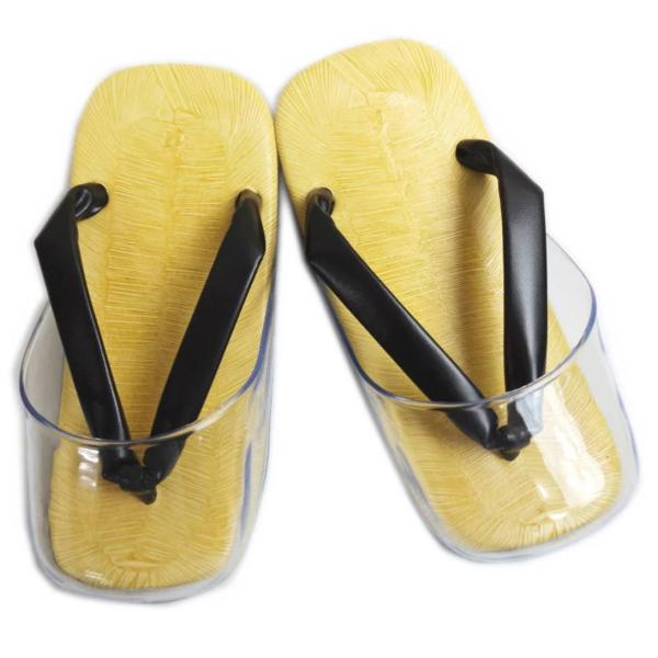 雨の日のお出掛けも安心。ゆかた＆きものにＯＫ。足袋を濡らしぬくい紳士用雨用ゾウリ。雨除けクリアカバーで雨や汚れから足元を守る草履。クリアカバーは取り外し不可です。お祭りや花火大会の浴衣＆甚平・お正月の着物までＯＫ。浴衣に着物に年中使えます。...